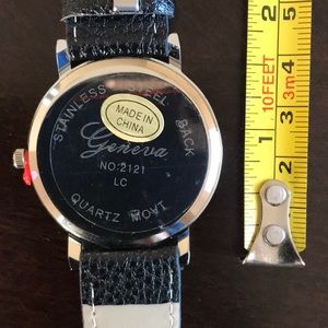 Geneva | Accessories | Geneva Watch Black With White Lace Look On Face ...